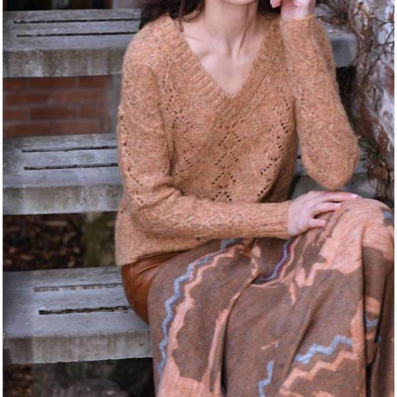 Minnie Rose | Sweaters | New Minnie Rose Mohair Pointelle Sweater In ...